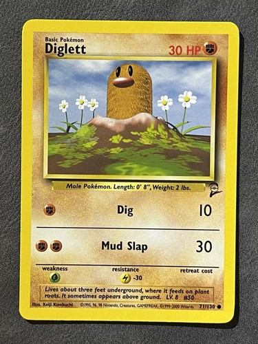 1999-2000 Diglett Base Set 2 71/30 Common Pokemon NM+ | eBay