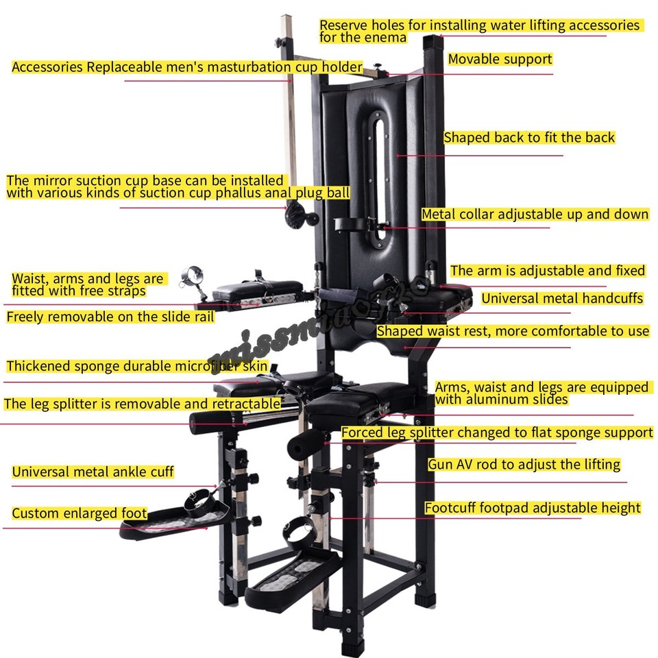 Training Sex Furniture Handcuff Chair with Machine Male and Female ...