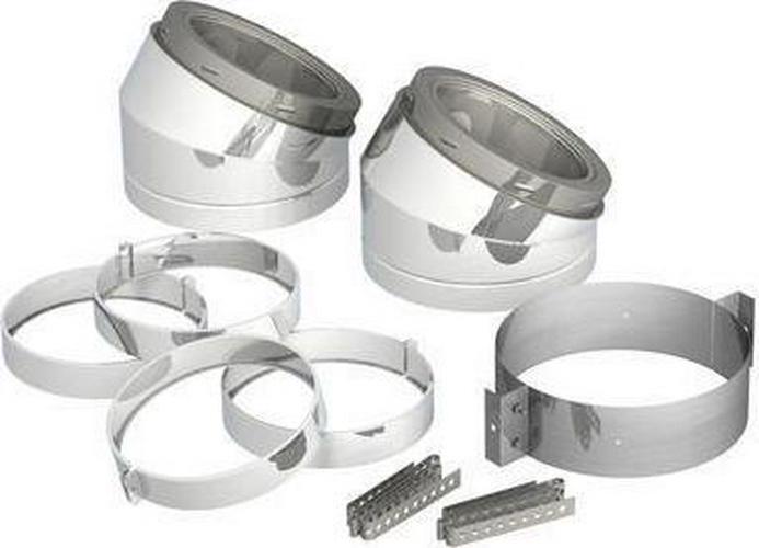 Supervent 6" ID Class A Double Wall 15° Elbow Kit Insulated Stove Pipe ...