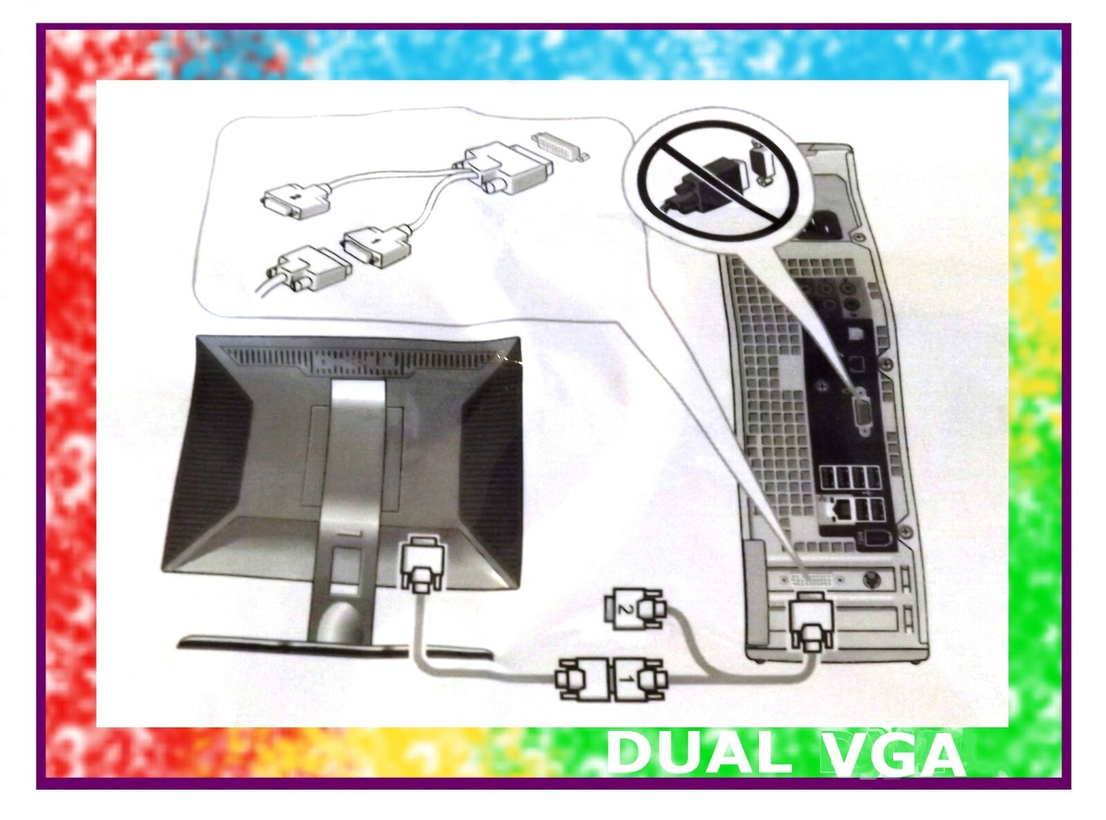 NEW Sealed Package. 2x VGA NVIDIA Video Graphics Card