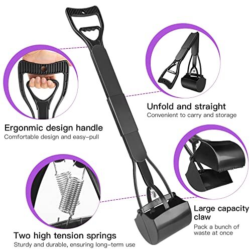 Dog Cat Pooper Scooper Easy Pet Scoop Animal Waste Clean Pick Up Handle ...