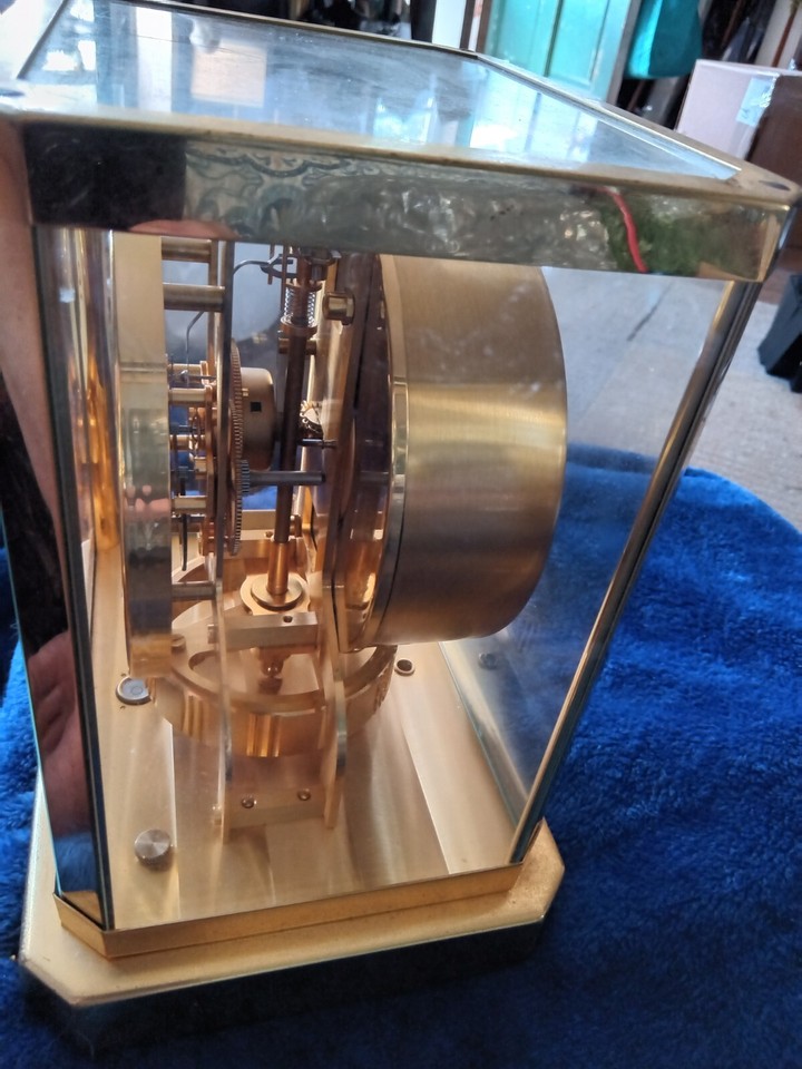 Beautiful 1980's Jaeger LeCoultre ATMOS 528-8 Clock- Working! | eBay