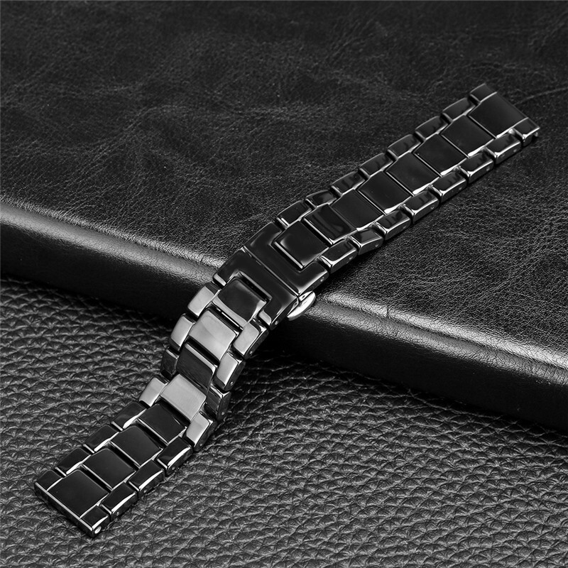 18mm 20mm 22mm Black White Ceramic Watch Strap Bracelet Universal Watch ...