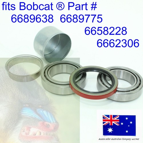 fits Bobcat Axle Bearing Wear Ring Oil Seal Kit 6689775 6689638 6658228 ...