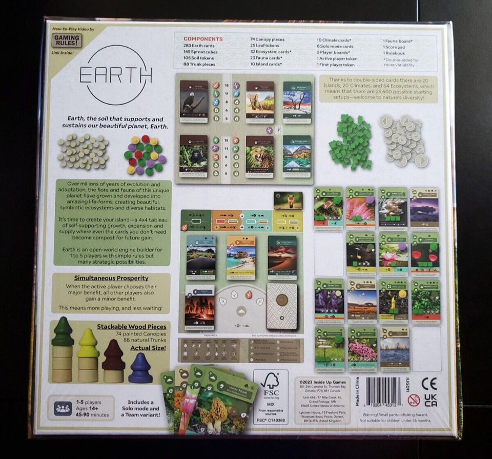 Earth Board Game, Abundance, Neoprene Mats, Wood Insert, Deluxe ...