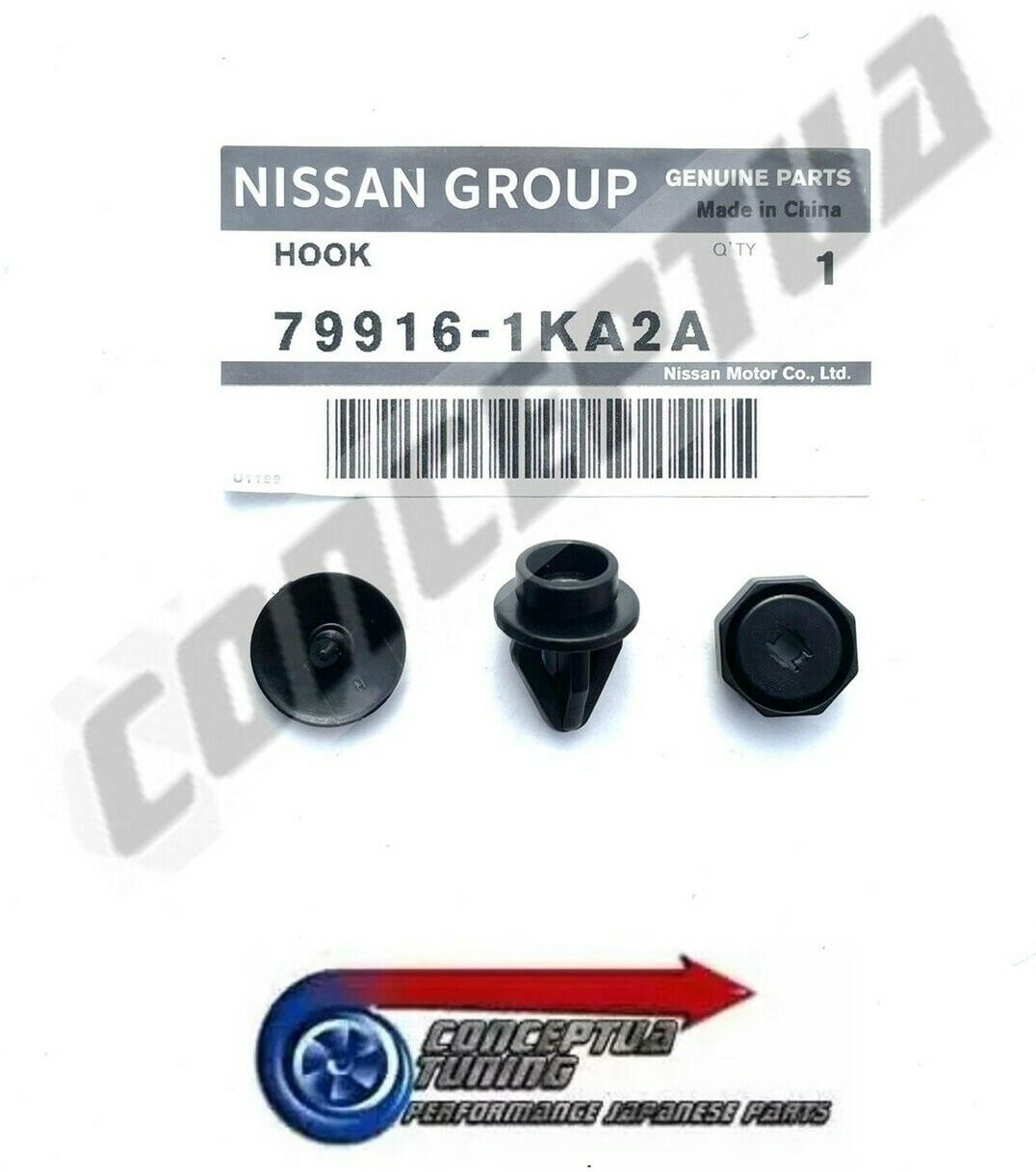 Genuine Nissan 3 Part Parcel Shelf Clip | Grelly UK