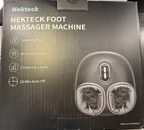 Nekteck Shiatsu Foot Massager Machine with Soothing Heat - Gray | eBay