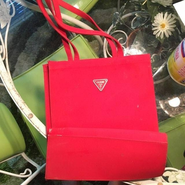 Guess red handbag | eBay