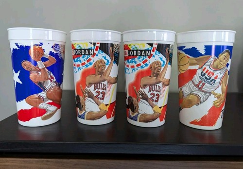 Vintage Michael Jordan 1993 + 1994 DREAM TEAM 2 McDonald's drinking ...
