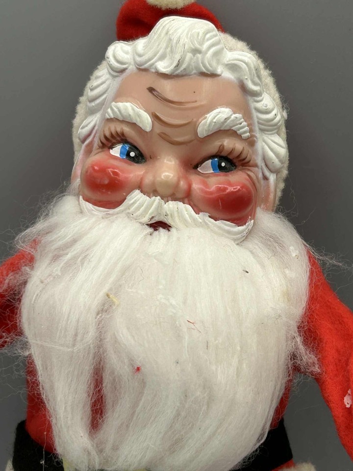 Vintage 1940's Plastic Face Poseable Santa Claus Doll 11" Tall | eBay