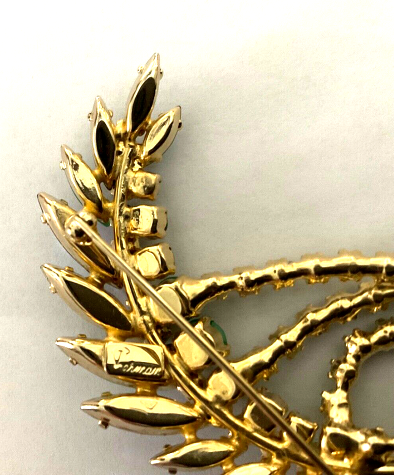 Wow! Extremely Rare Vintage Gorgeous signed Sherman Green & Blue Brooch ...