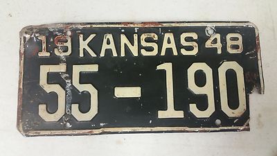 1948 KANSAS Mitchell County License Plate 55-190 | eBay
