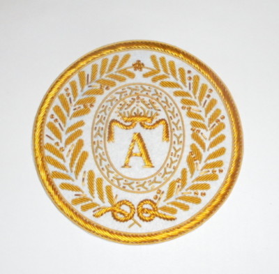 Royal Cipher Letter A Monogram Crest Uniform Blazer Robe Cape Patch ...