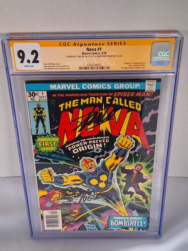 NOVA #1 (Marvel 1976) CGC 9.2 Signed STAN LEE & MARV WOLFMAN! 1st Appearance! | eBay