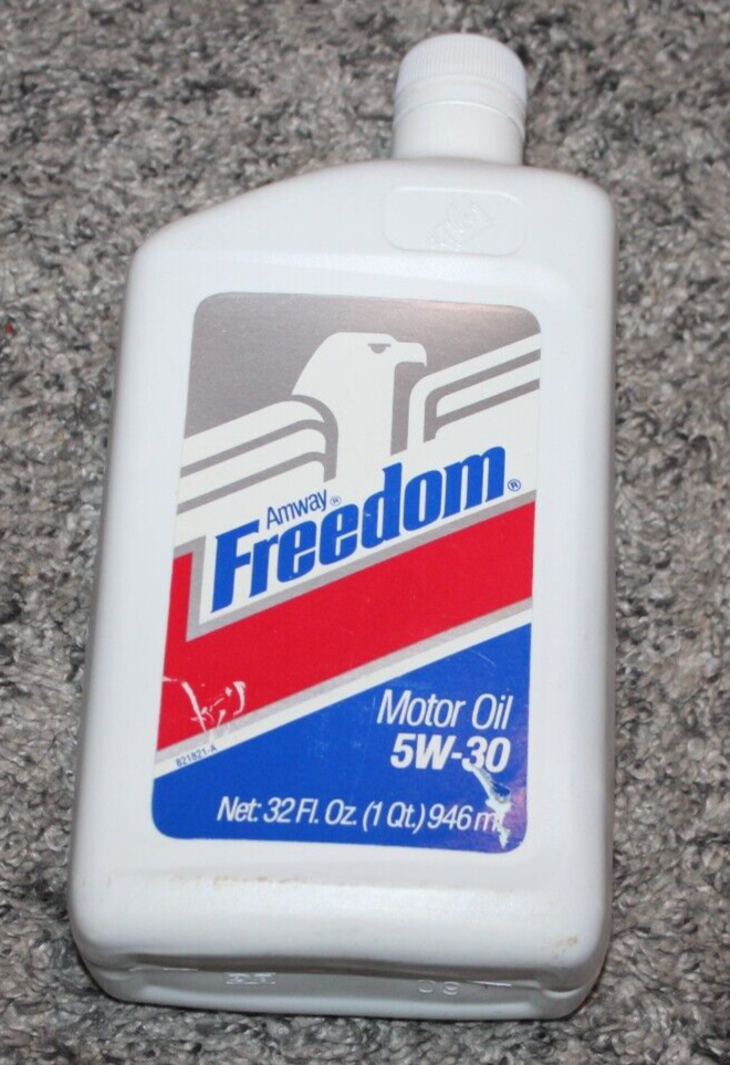 RARE VINTAGE NOS 1-QT AMWAY FREEDOM MOTOR OIL SYNTHETIC 15W-30 DATED ...