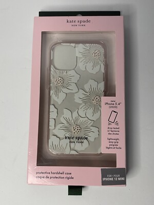 Kate Spade Hardshell Case iPhone 12 Mini 5.4" Hollyhock Flowers ...