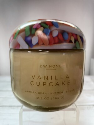DW Home ~ Vanilla Cupcake Scented Candle 12.9 oz - Vanilla Bean ...