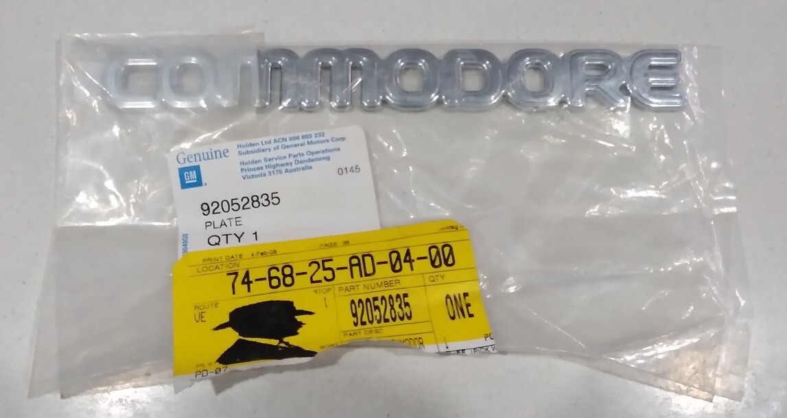 Holden VN/VP Commodore Badge. Genuine GM Part. | eBay Australia