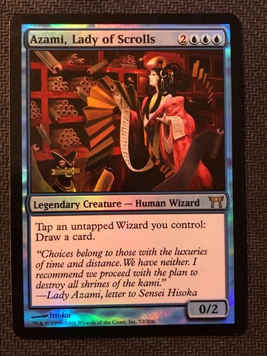 Azami, Lady of Scrolls FOIL Champions of Kamigawa - MTG Rare CARD - MP ...