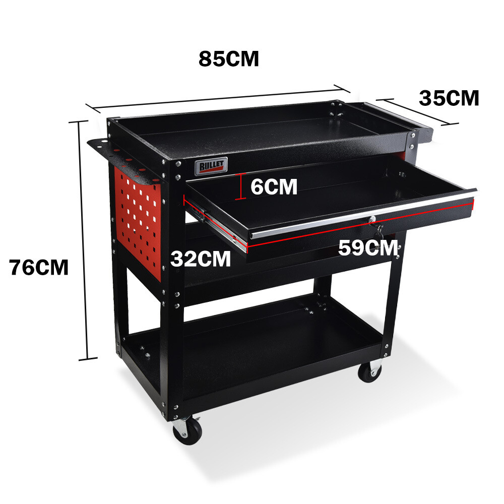 BULLET Tool Trolley Cart Workshop Trolly on Wheels Work Mechanic Mobile ...