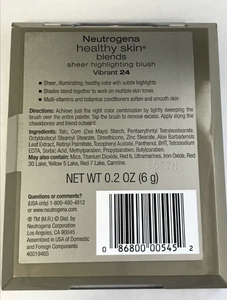 Neutrogena- Healthy Skin Blends, Sheer Highlighting Blush, # 24 Vibrant ...