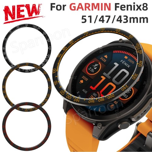 Metal Styling Bezel For Garmin Fenix 8 43mm/47mm/51mm Stainless Steel ...
