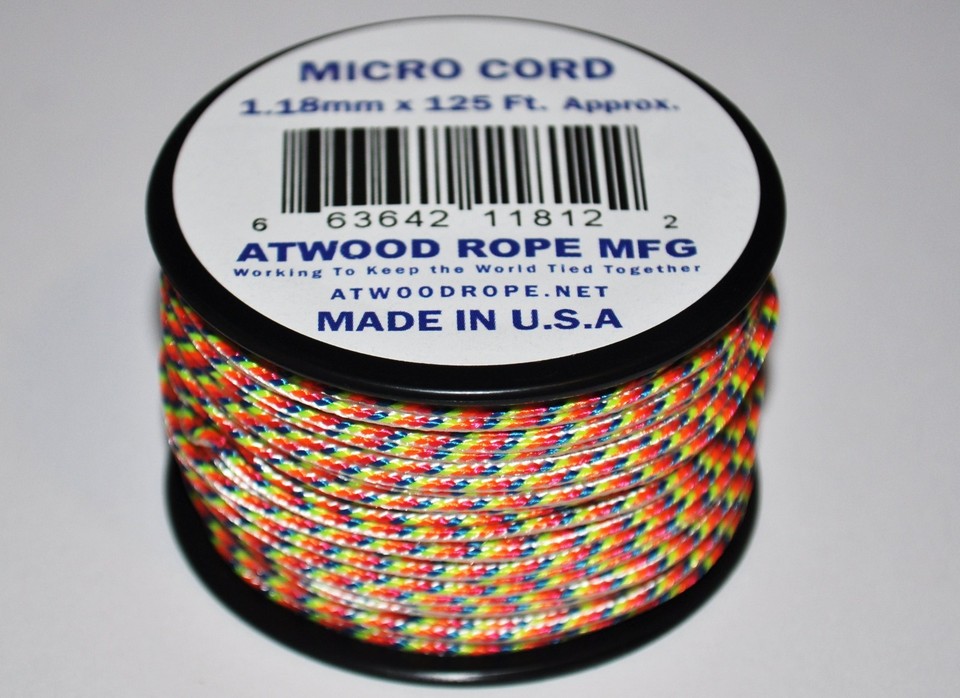 New Many Colors Nylon Micro Cord 1.18mm 3/64 by 125ft Rope Spool Made ...