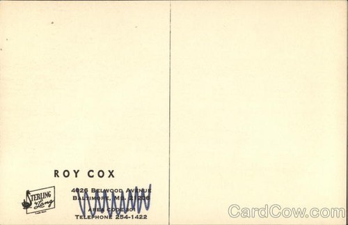 Men Roy Cox-Hand Signed Linen Vintage Postcard Post Card | eBay