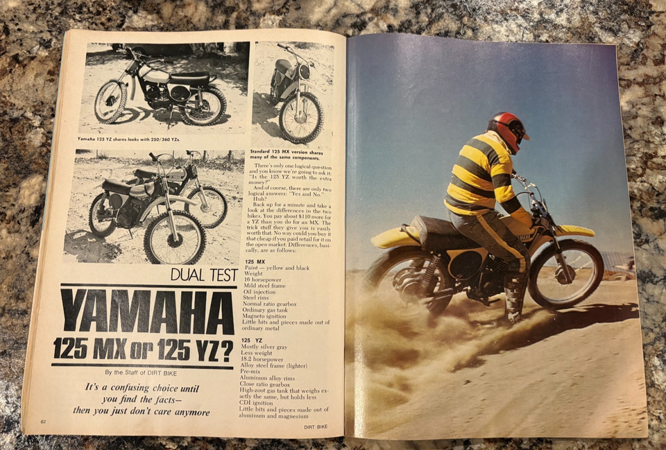 R January 1974 DIRT BIKE Magazine Yamaha 125 MX & YZ Motorcycle I.S.D.T ...