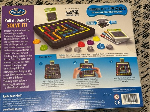 ThinkFun Thinking Putty Puzzle The Mind Stretching Logic Game w/ Binary ...