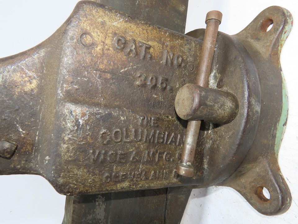 Columbian Vise & Mfg. Co. Cat No.205 Large 5" Antique Bench Vise 88lbs ...