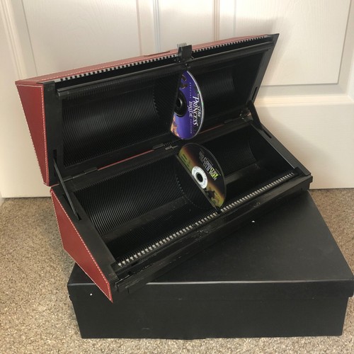 Discgear Selector 120 HD Red Faux Leather Disc/CD/Blu-Ray Storage Hard ...