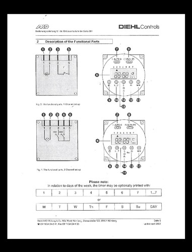 PROGRAMMING MANUAL FOR A DIEHL CONTROLS SERIES 884 TIMER | eBay