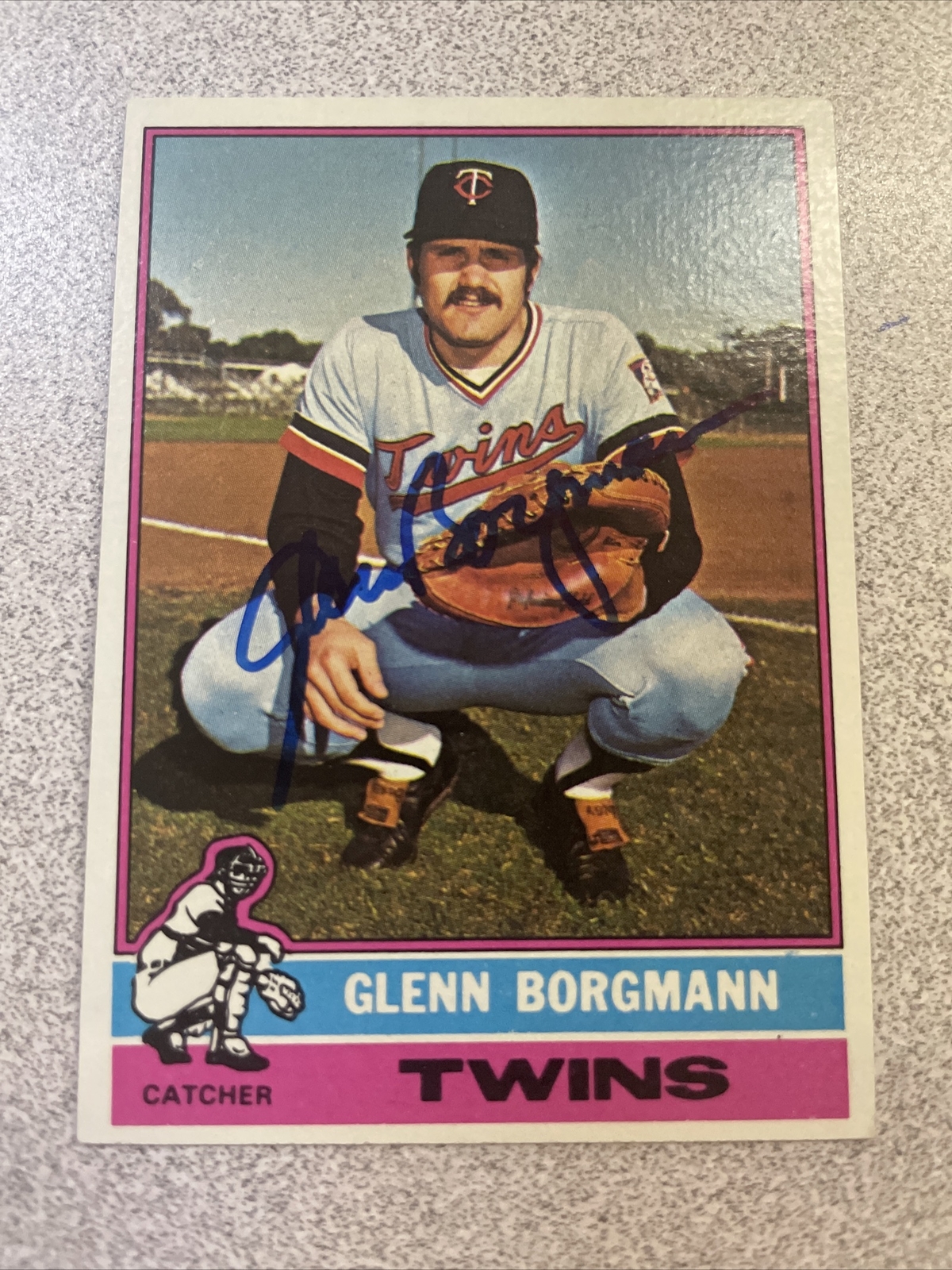 Glenn Borgmann Autographed 1976 Topps Card #498 Minnesota Twins A-251 ...