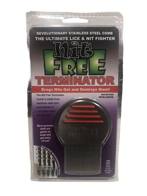 NEW Nit Free Brand Terminator Comb Head Lice Stainless Steel uni-sex ...