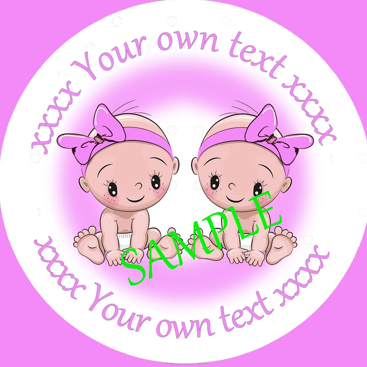 Cartoon Twins Christening Baby & Christening Cards | Daisy Park