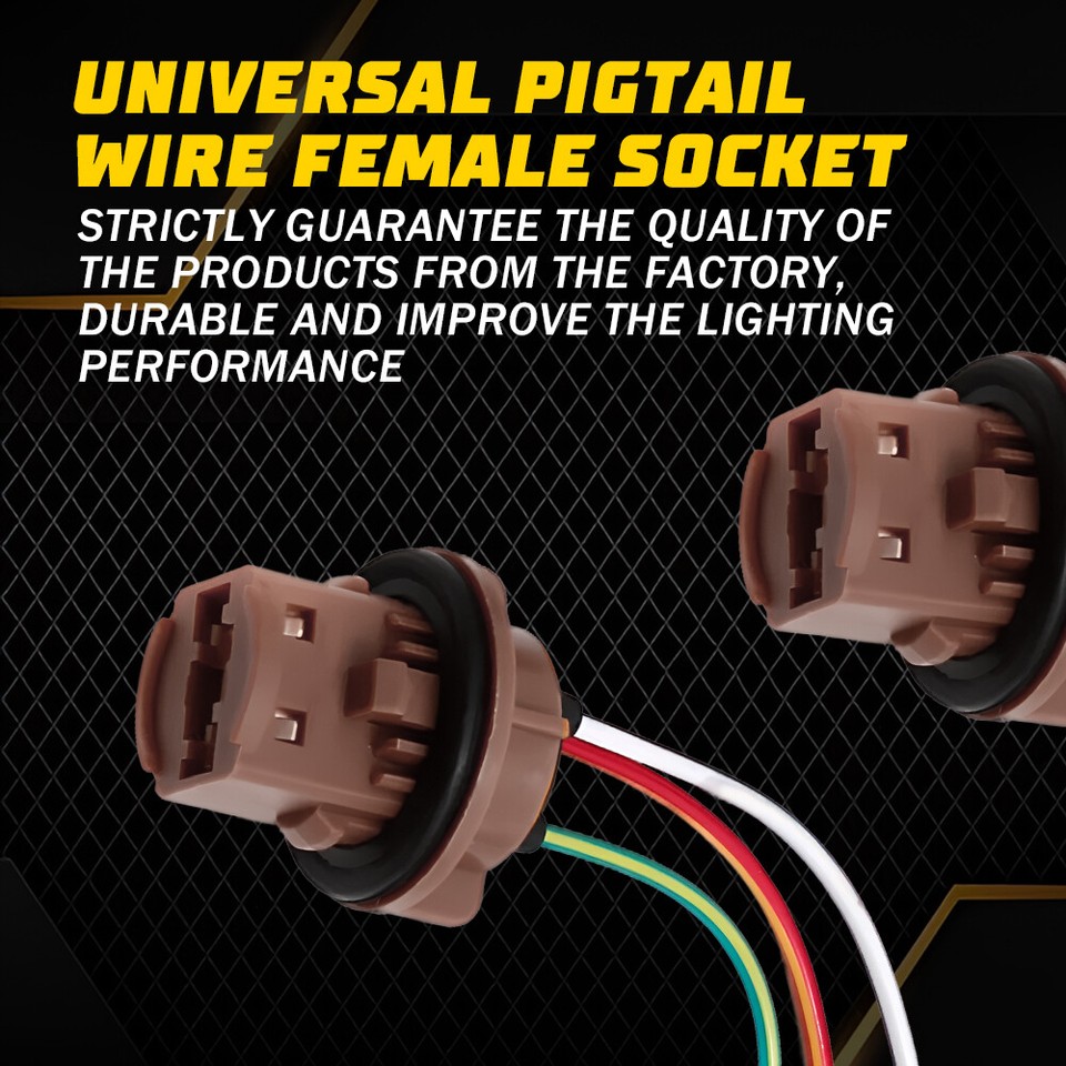 Tail Lamp Rear Socket Universal For Pigtail Wire Female Socket 7443 ...