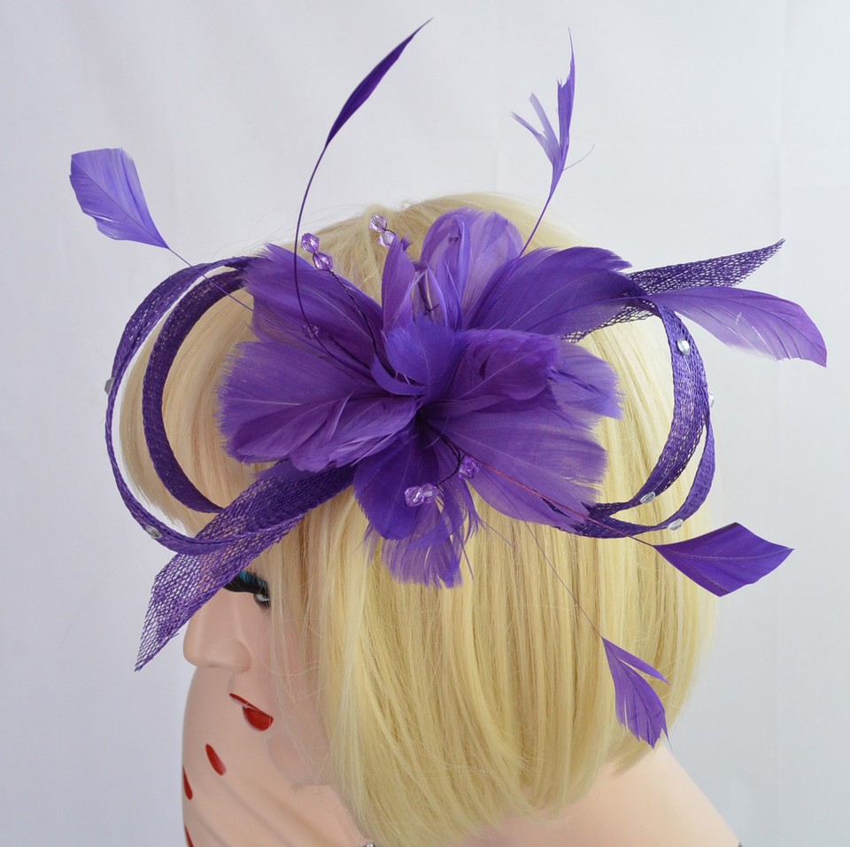 Spring Race Carnival Melbourne Cup Feather Fascinator Headband Clip ...