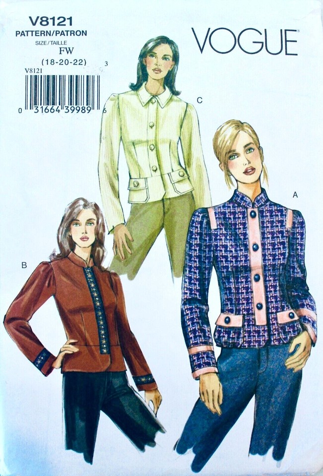 Vogue COAT JACKET CAPE Sew Pattern ~ U PICK! Misses & Plus Sz UC | eBay