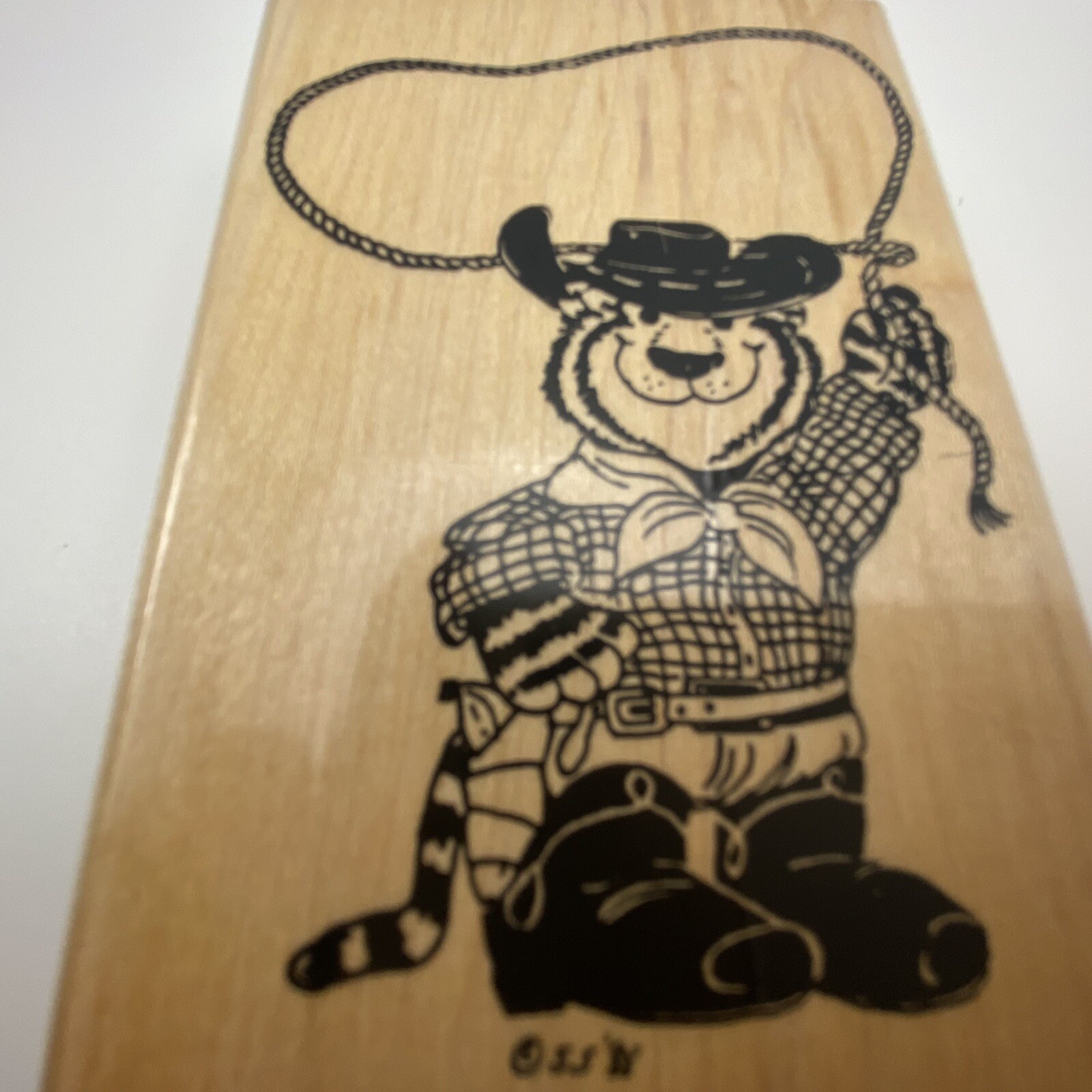 Cowboy Tiger A137-F by Suzy's Zoo~Rubber Stampede~Rodeo~Lasso~Western ...