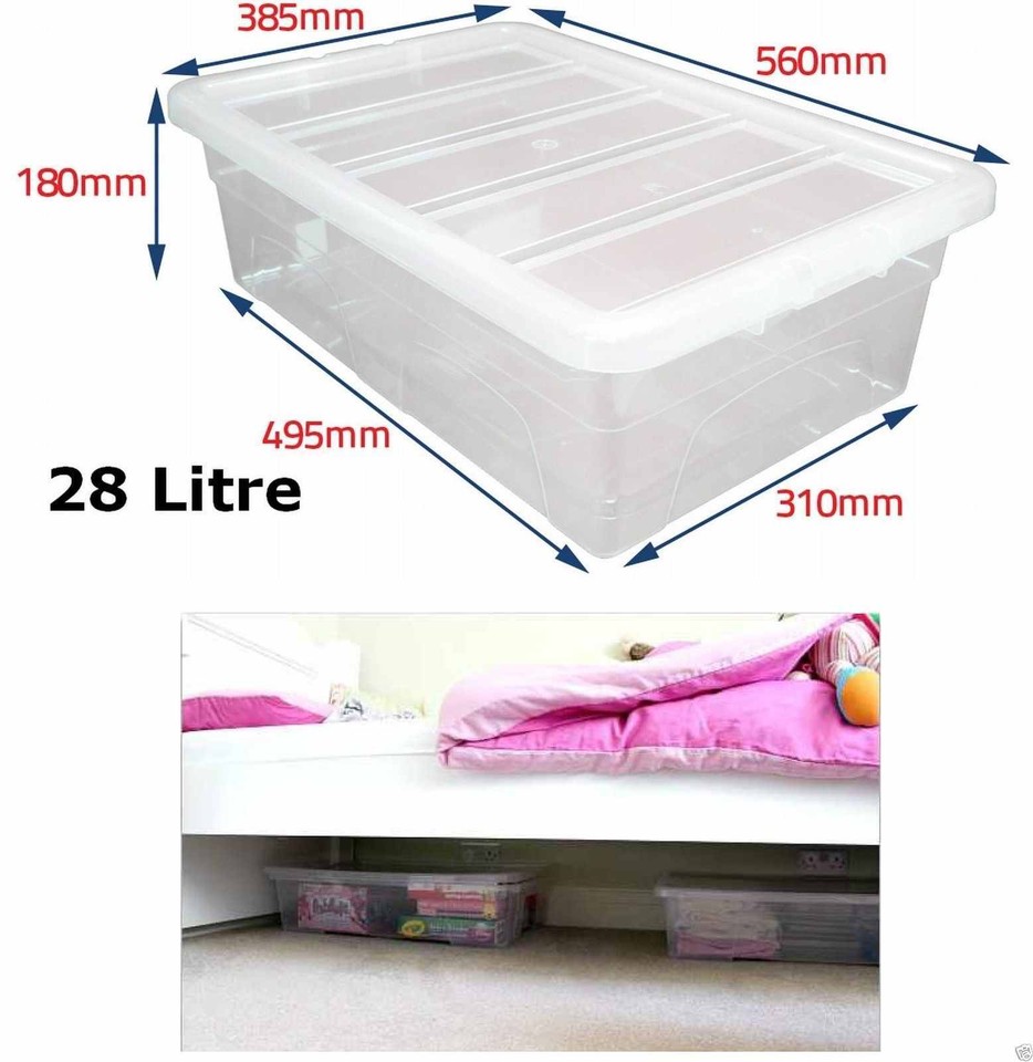 Strong Plastic Stackable Storage Box Boxes With Lid Clear Containers ...
