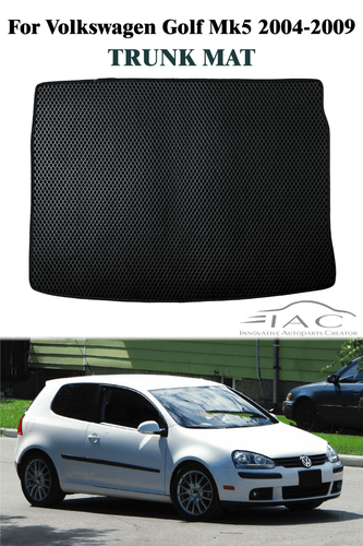 For Volkswagen Golf MK5 2004-2009 Black Rear Sponge Cargo Mat Car ...