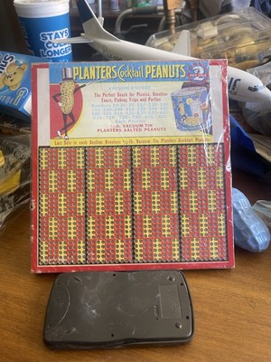 Antique Planters Cocktail Peanuts Punch Board Game 2 Cents Mr Peanut ...