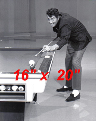 Dean Martin~Playing Pool~Pool Hall~Billiards~Shooting Pool~16" x 20 ...