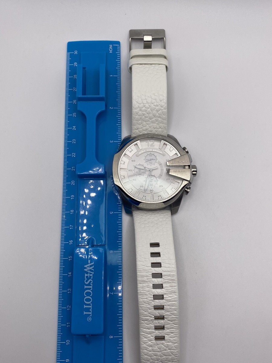 Diesel DZ-4292 57mm white leather quartz mens huge watch | eBay Diesel DZ-4292 57mm white leather quartz mens huge watch | eBay