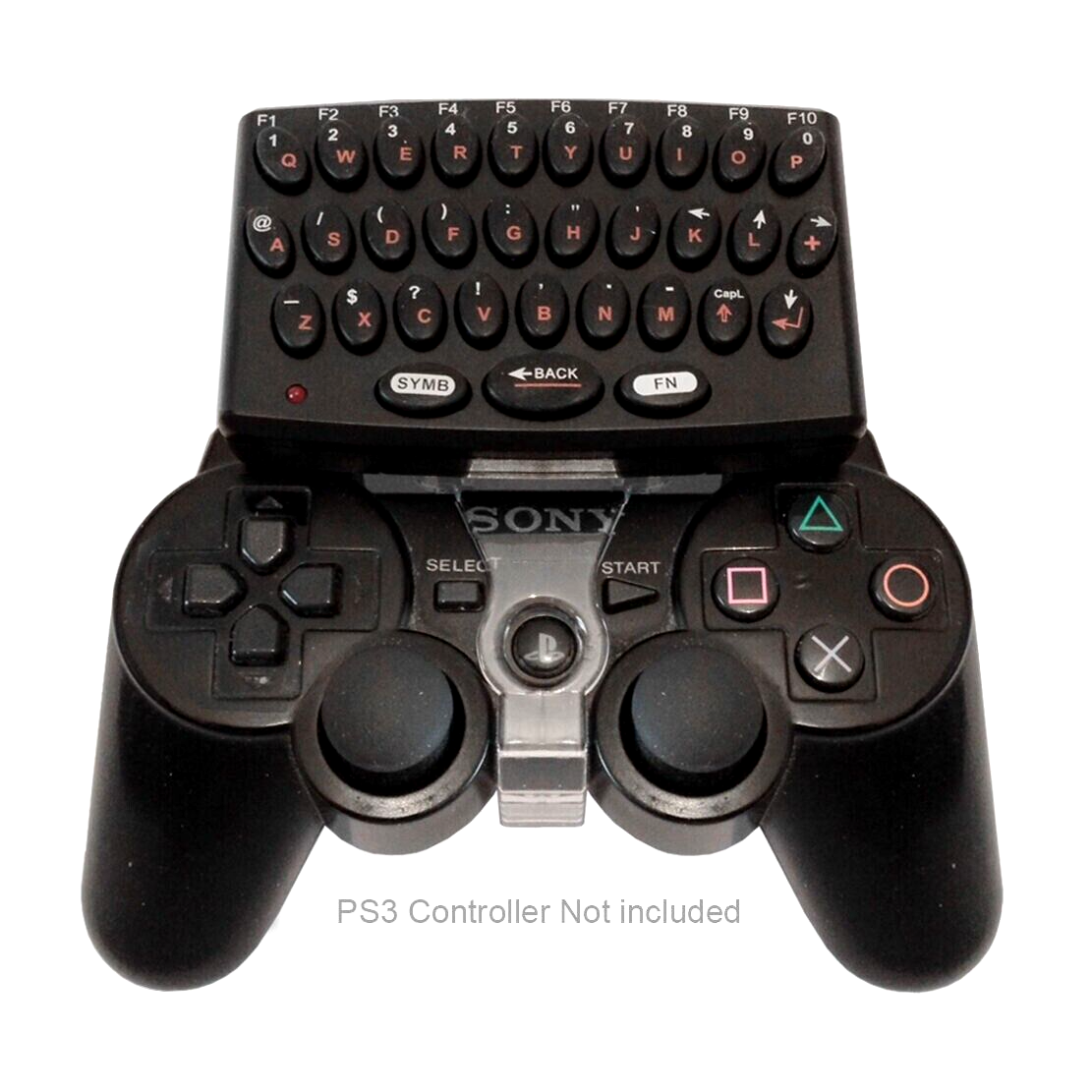 PS3 Controller for Play Station 3 Keypad Keyboard Wireless Clip On ...