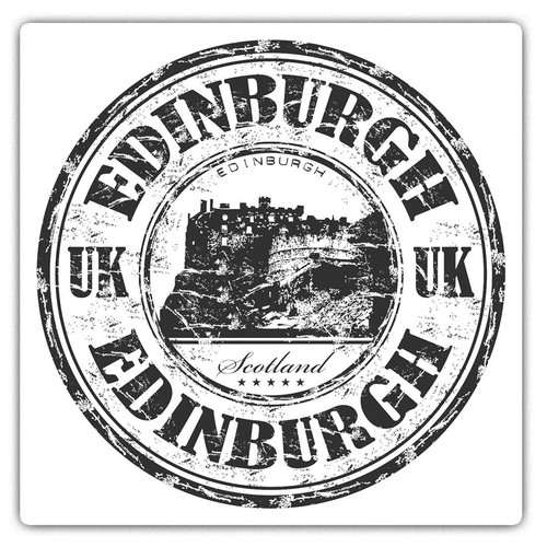 2 x Square Stickers 10 cm - Edinburgh Scotland Travel Britain #40620 ...