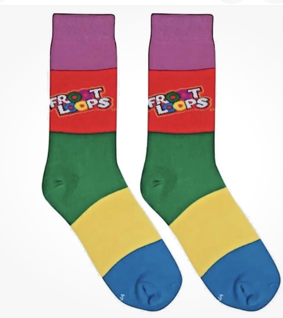 Crazy Socks Fruit Loops Men's/Unisex Crew Novelty Gift | eBay