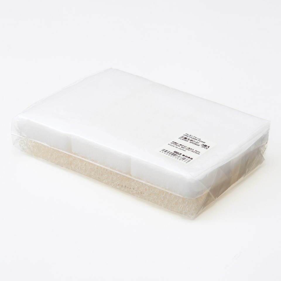 MUJI MoMA Urethane form Three layer sponge for kitchen W6/D12/H3.5cm #3 ...