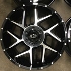 20" Vision 360 Sliver Gloss Black Machined Face Wheel 20x10 6x5.5 -29mm ...
